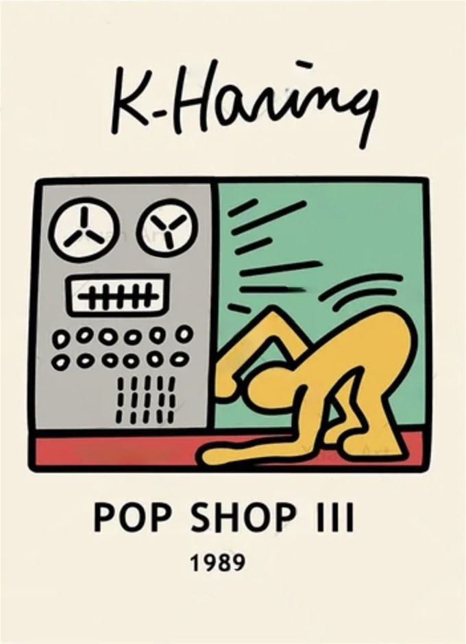 After Kieth Haring 1989 - Pop Shop III Canvas Auction (0003-2562005 ...