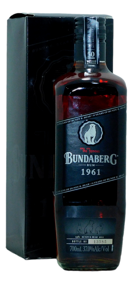 Bundaberg Rum 1962 50 Years of Bundy R. Bear 2011 50th (1x 700mL). QLD ...