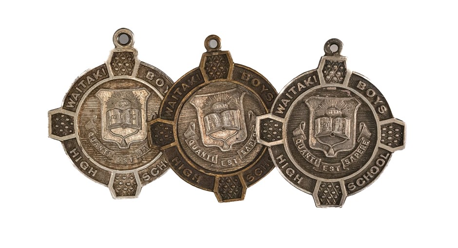 3 x Waitaki Boys High School Medal , all awarded to Walton Family ...
