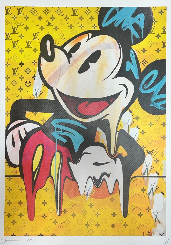 Death NYC Signed Street Art Print "Mickey Mouse/LV Style" Limited ...
