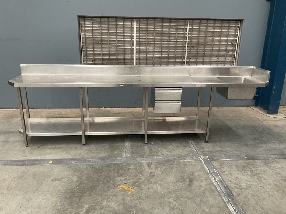 Stainless Steel Prep Bench and Sink Auction (0018-5058600) | Grays ...