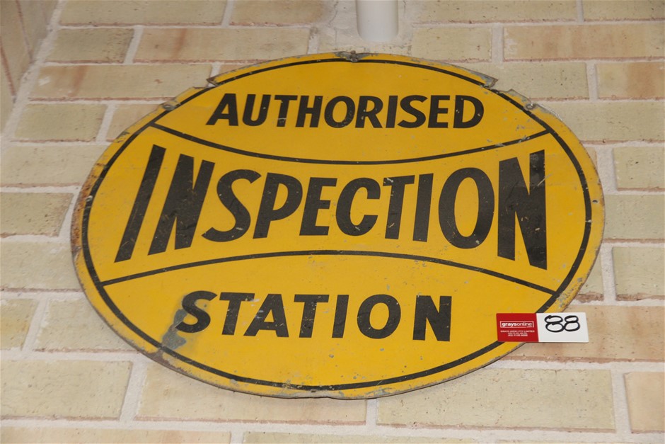 Inspection Station Vintage Painted Signage Auction (0088-5058207 ...