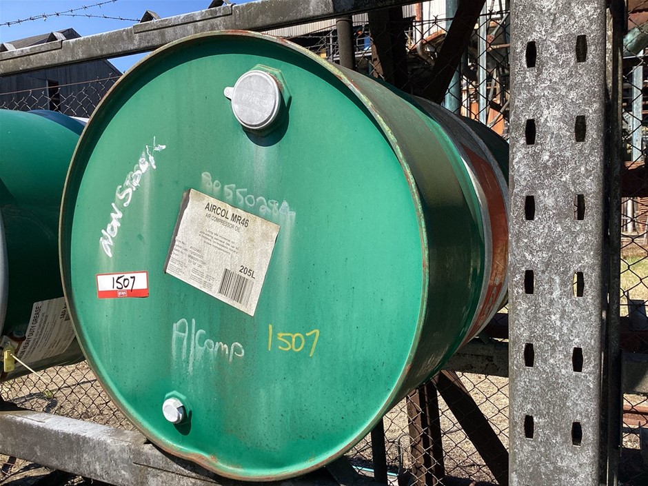 1x 205 Litre Drum Castrol- Aircol MR46 Compressor Oil Auction (1507 ...