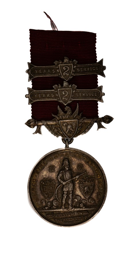 NZ United Fire Brigades Assoc Silver Medal with 2 x '2 Years Service ...