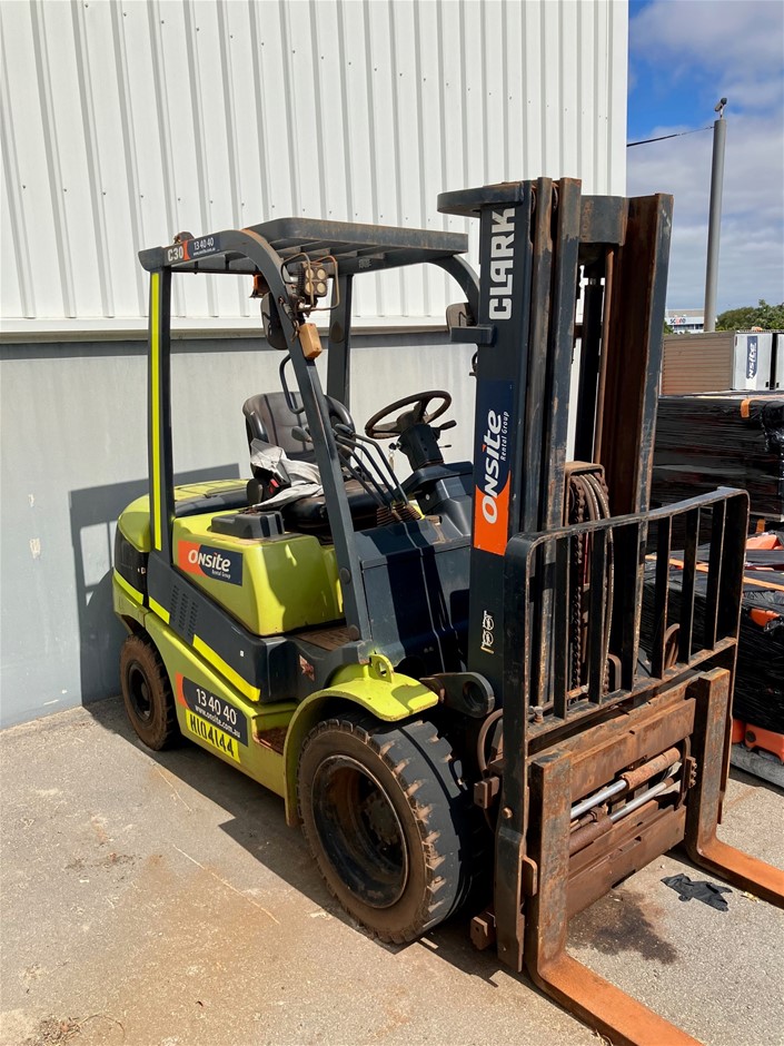 2016 CLARK C30D Forklift - 2.5t - 3.0m - Diesel - KWINANA Auction (0025 ...