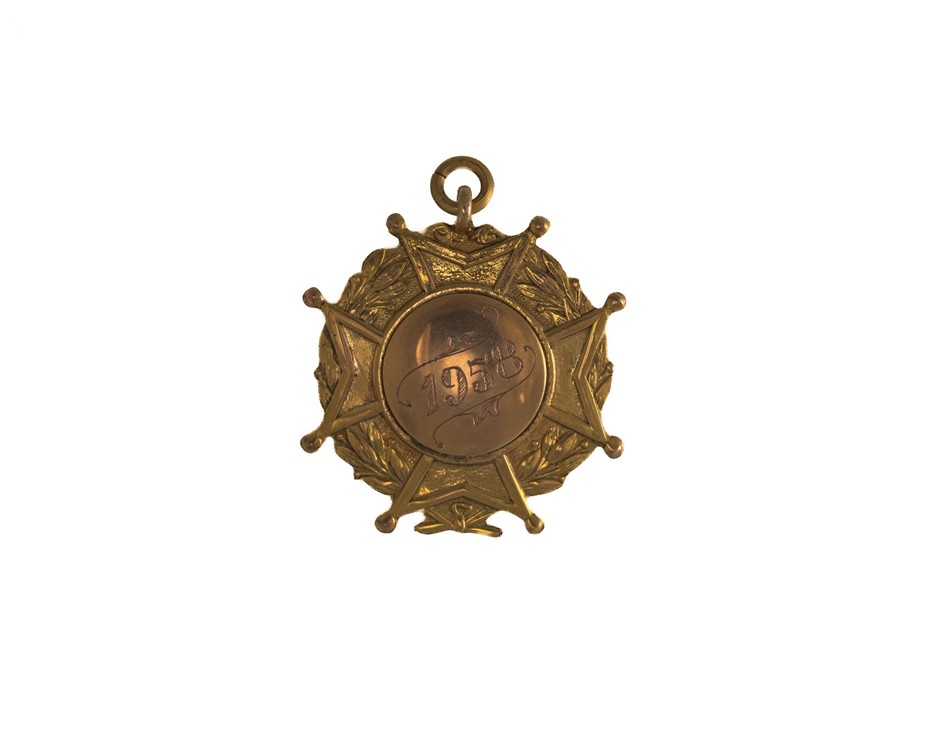 1958 Wellington Baths 9Ct Gold Medal, To Peter McClean, approx. 10.7gms ...