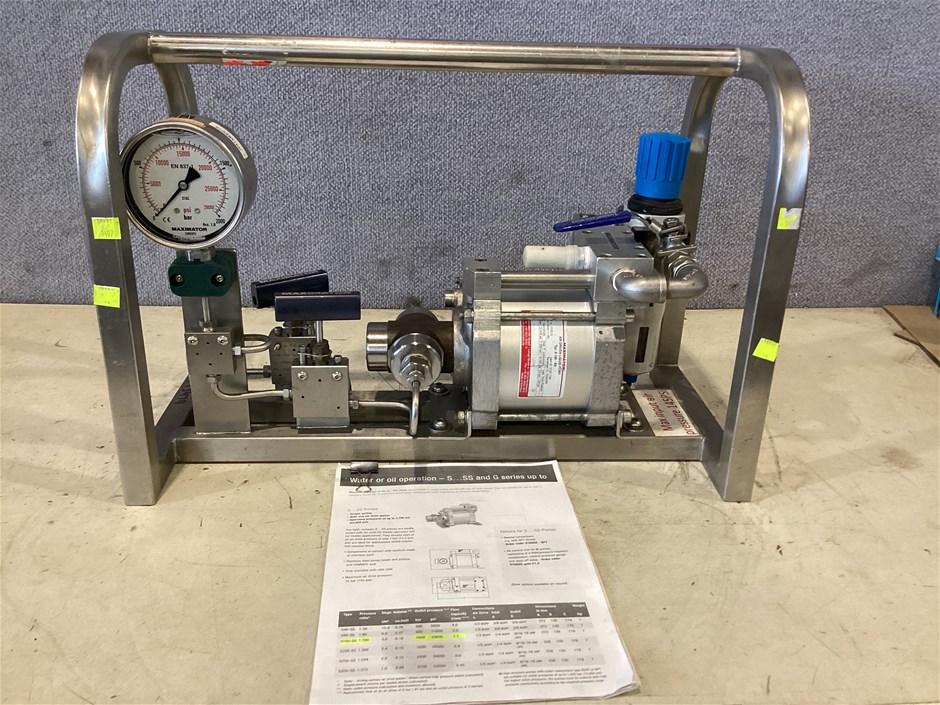 Maximator S160-SS Air Driven Liquid Pump In Frame Auction (0057-8019578 ...