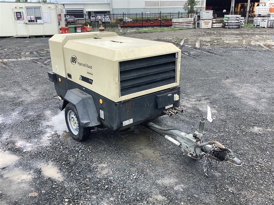 Ingersoll rand 751 Trailer Mounted Compressor Auction (0020-7055307 ...