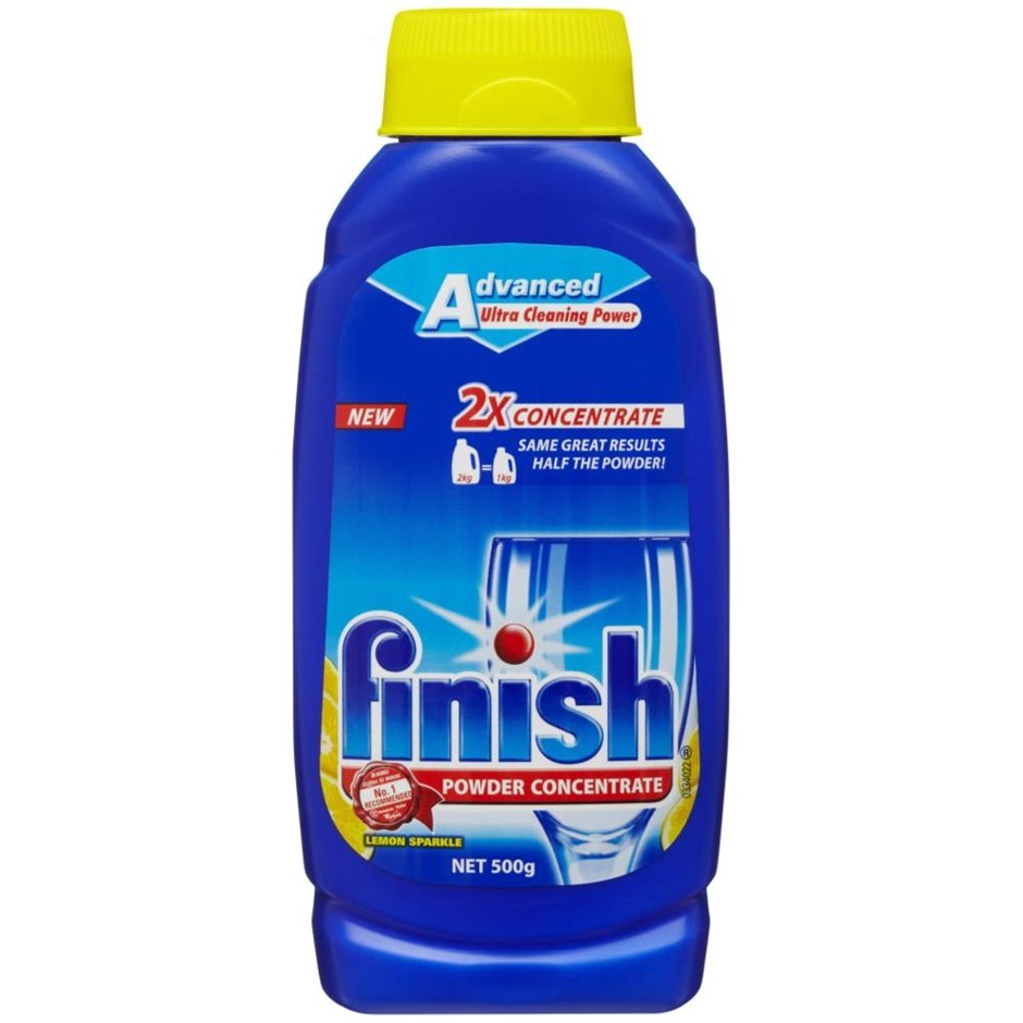 Buy 8 x Finish 500g Powder Concentrate Dishwashing Lemon Sparkle ...