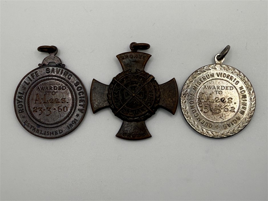 3 x Assorted Life Saving Medals Auction (4663-5058631) | Grays Australia