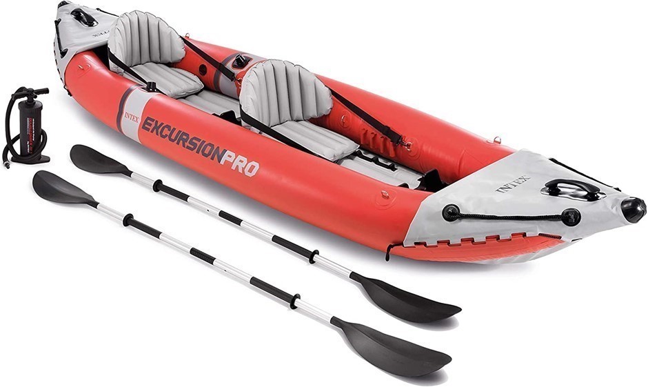 INTEX Explorer K2 Excursion Pro 2-Person Inflatable Kayak Set with ...