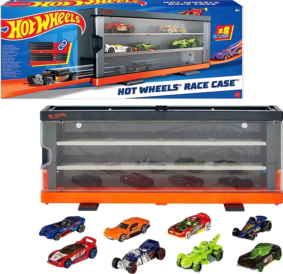 HOT WHEELS Race Case Playset, HFC89. NB: slightly damaged outer ...