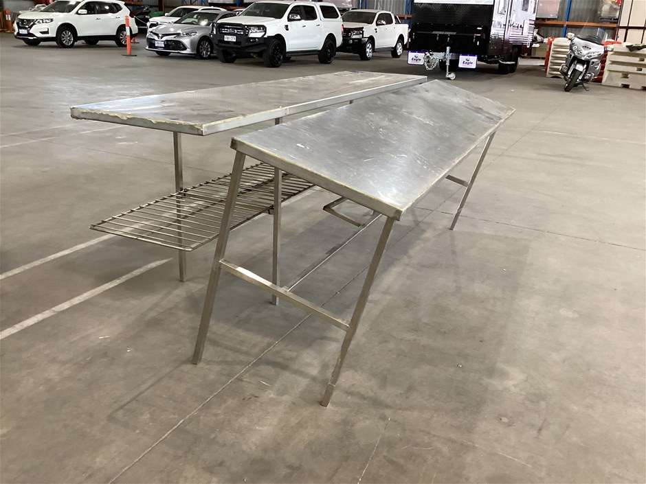 Stainless Steel Preparation Tables, Qty x 2 Auction (0017-8019680 ...