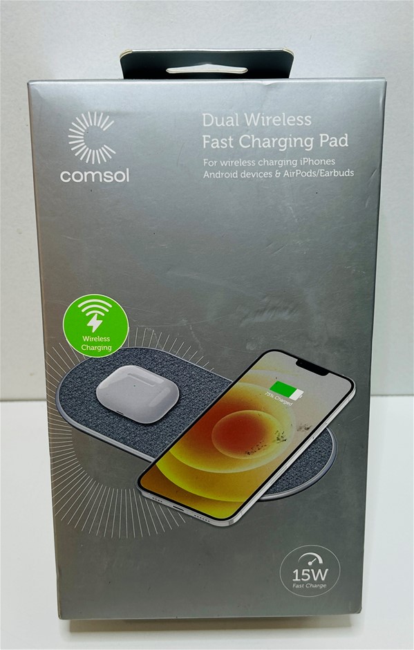 COMSOL DUAL WIRELESS FAST CHARGEING PAD Auction (0084-2564785) | Grays ...