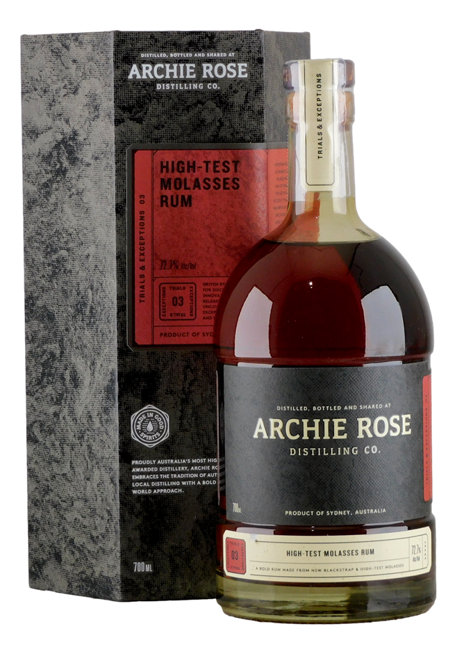 Archie Rose High-Test Molasses Rum 72.7% Vol (1x 700mL) Sydney. Auction ...