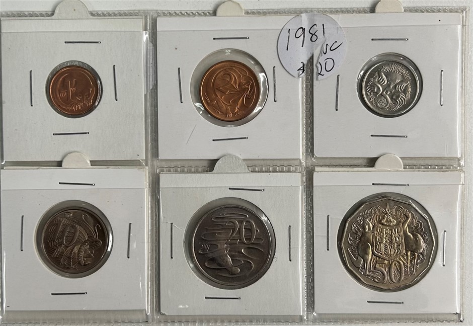 Australian 1981 Six Coin Set in Protective Packaging Auction (0159 ...