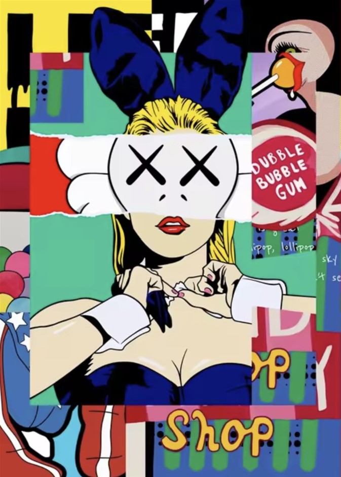 STREET POP Art " CANDY GIRL " Canvas Print. Auction (0011-2565339) | Grays Australia