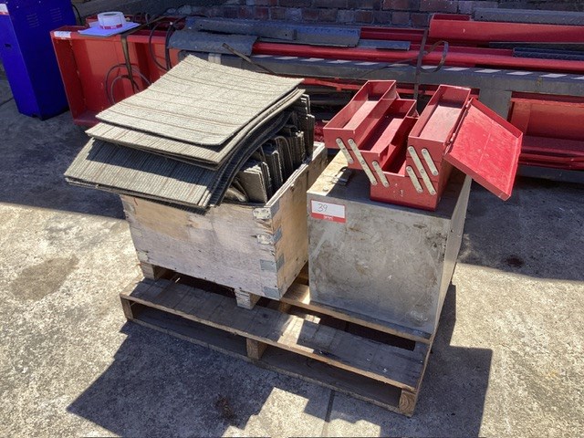Cantilever Tool Box, Carpet Squares, Filing Cabinet Auction (0039 ...
