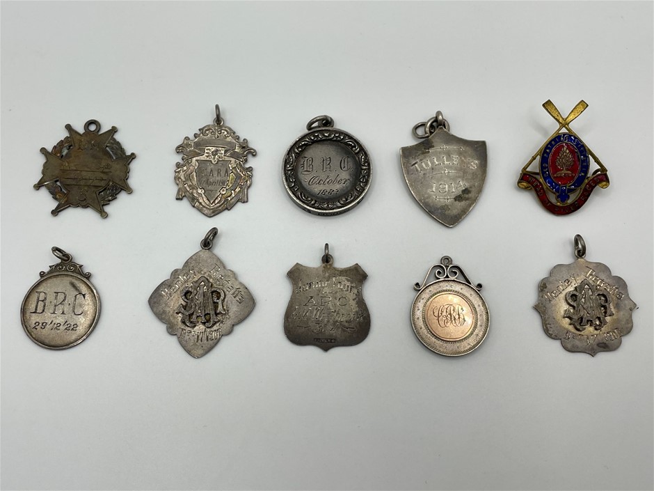 Approx. 10 x Rowing badges/medals. C:1883-1924. Auction (6126-5059160 ...