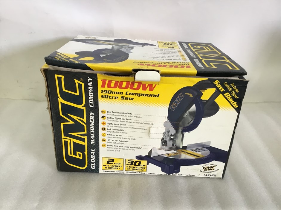 GMC 190mm Compound Mitre Saw Auction (0003-2565980) | Grays Australia