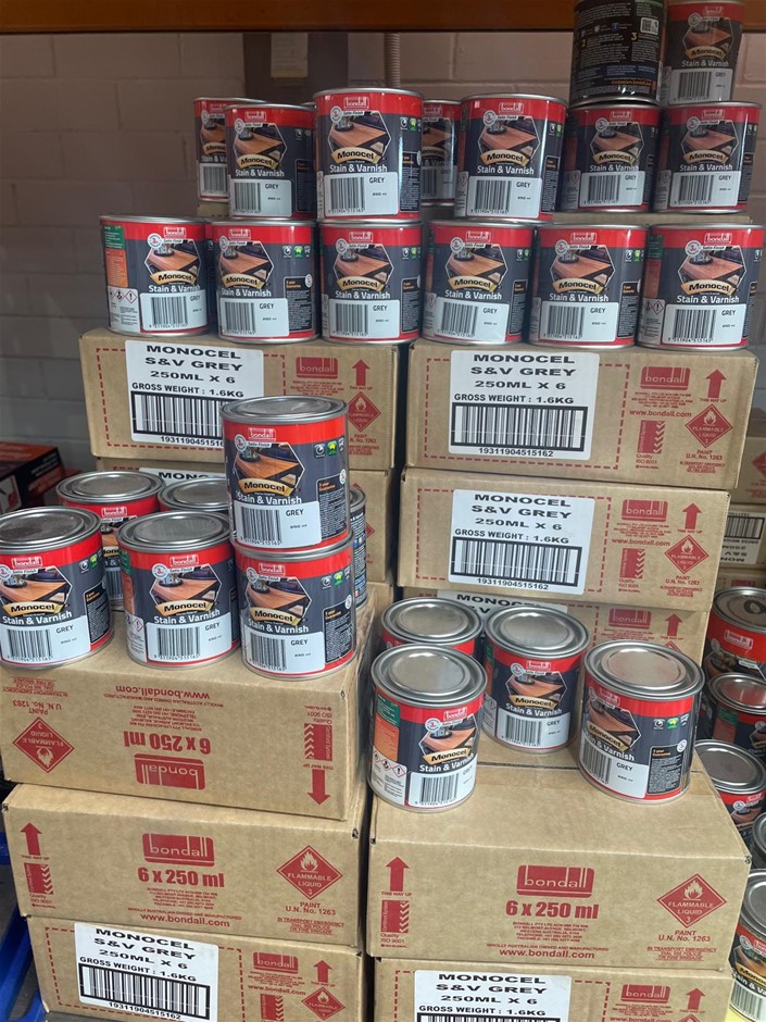 Pallet of Bondall Grey Stain & Varnish (240 Tins) Auction (0001-2565992 ...