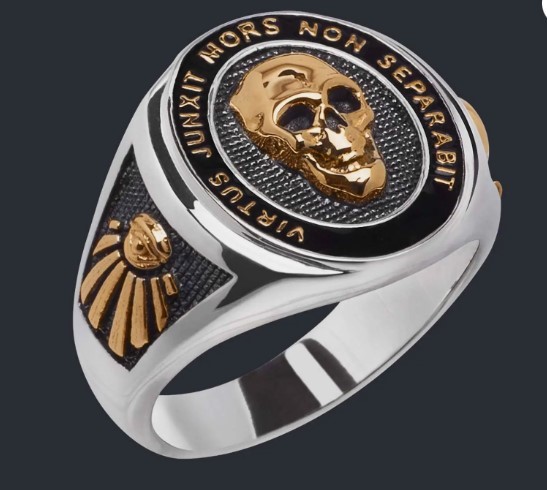 Masonic Ring Skull All Seeing Eye Freemason 925 SilverGothic Skull & Sun Auction (0007-2566094 ...