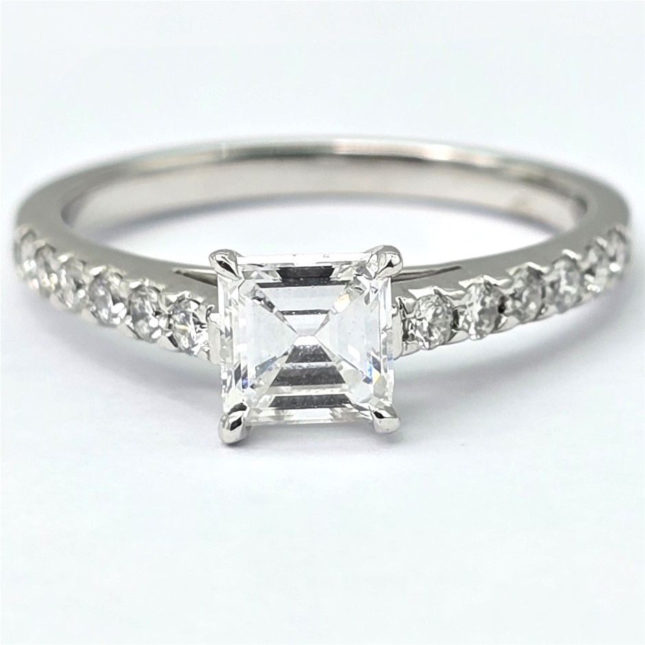 $15K INSURANCE VALUATION, 1.08CT VS2 DIAMOND 18K WHITE GOLD ENGAGEMENT ...