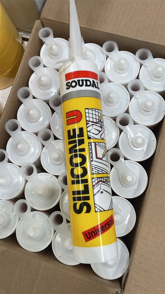 Soudal Clear Transparent Silicone - Box of 24 Cartridges Auction (0063 ...