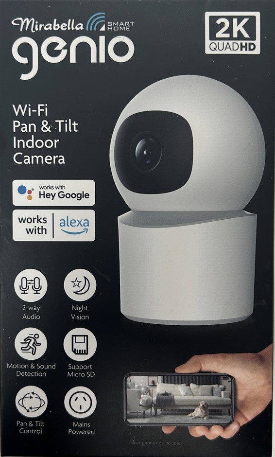 MIRABELLA GENIO 2K QUAD HD INDOOR CAMERA Auction (0038-2566326) | Grays ...