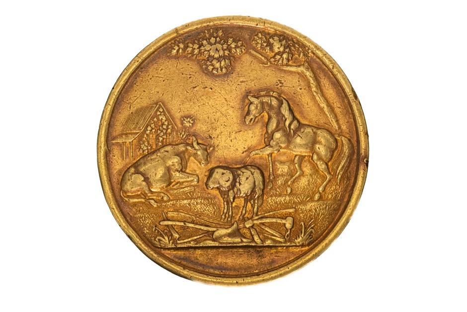 1859 Port Phillip Farmers Society 22Ct gold medal, Awarded to Thomas ...