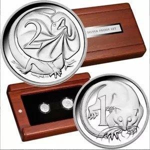 2011 Australia Two Coin Fine Silver Proof Set 1c and 2c Coins Auction ...