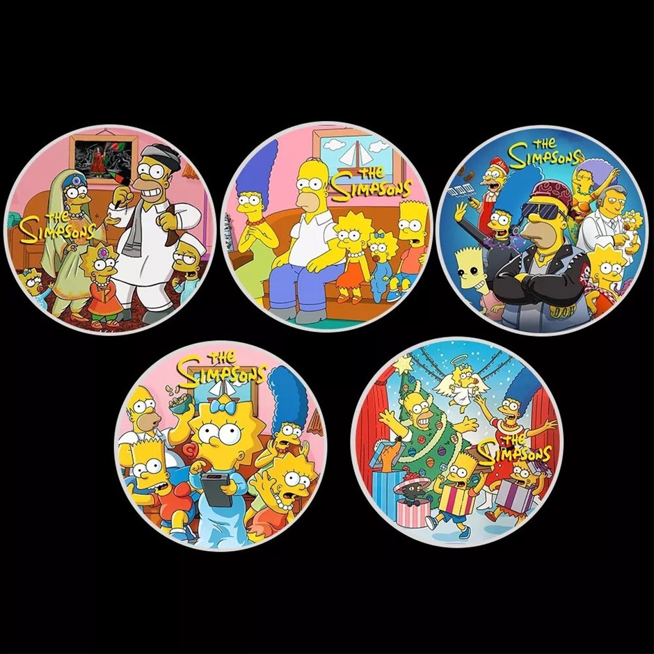 The Simpsons Color Coins Classic Anime Challenge Coin in Capsule x5 ...