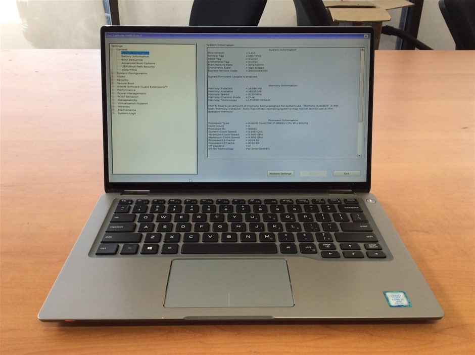 DELL Latitude 7400 2-in-1 14" Unknown CPU Laptop Auction (0011-2566927 ...