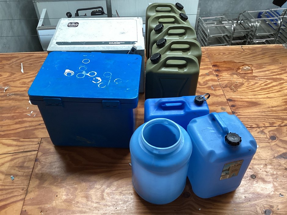 Eskies / 2x Ice Boxes / Jerry Cans Auction (0006-7057006) | Grays Australia