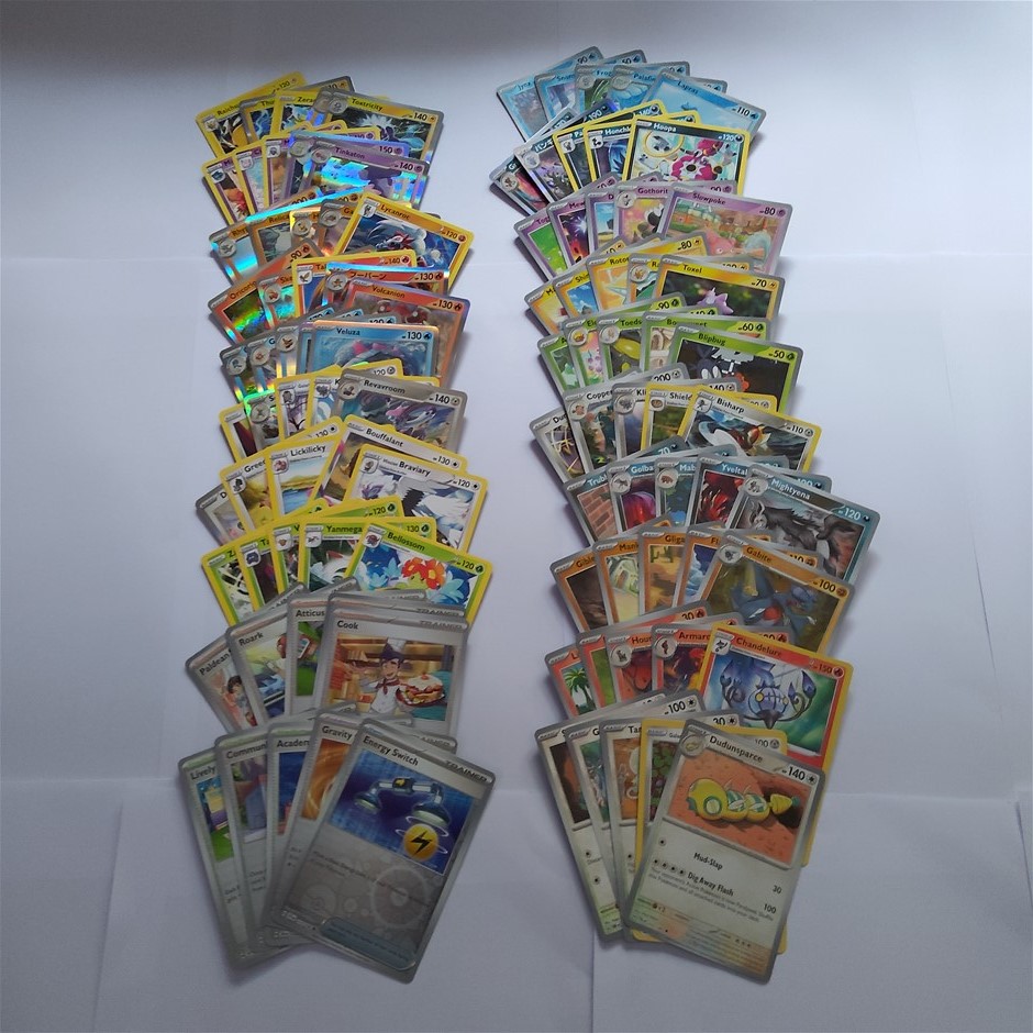 LOT 1 :100 assorted pokemon cards (NO DOUBLES OF THE SAME CARDS) Rare ...