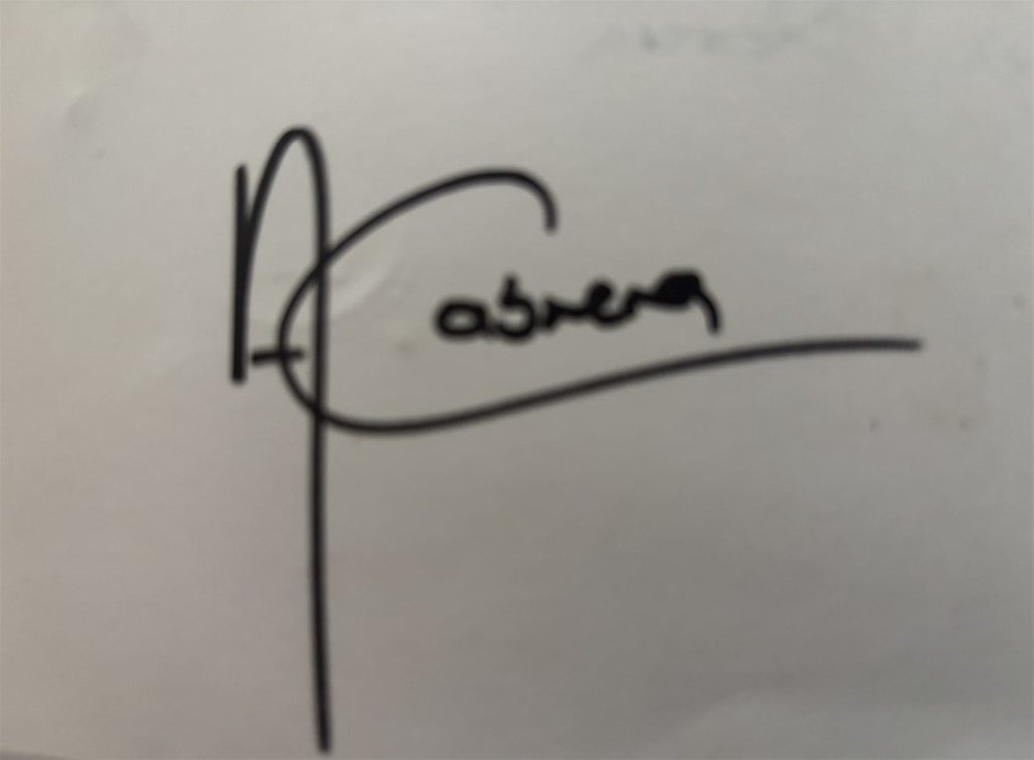 MASTERS CHAMPION ANGEL CABRERA SIGNED INDEX CARD Auction (0026-2567453 ...