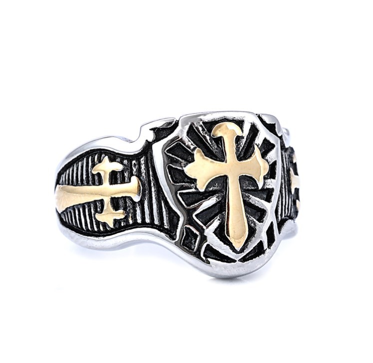 Christian Knights Templar Crusader Sword Cross Medieval Shield Ring ...
