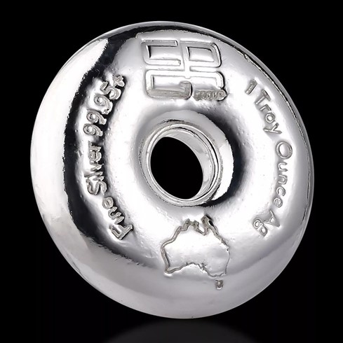 1 oz .9995 Silver 'Donut' Shaped Bullion Cast by CPG Group Australia ...