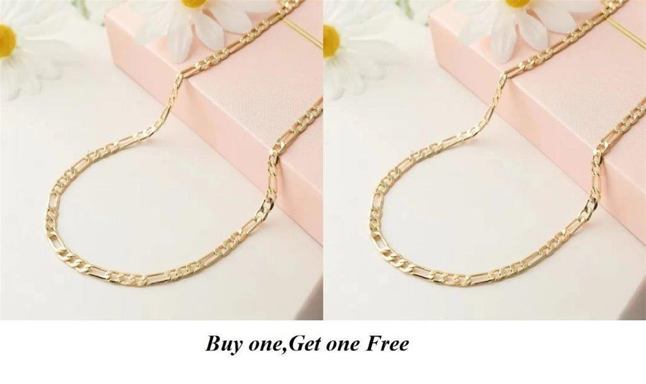 18k Yellow Gold Filled Chain,Buy 1, Get 1 Free-4mm-50cm(750/Italy stamped) Auction (0001-2567736 ...
