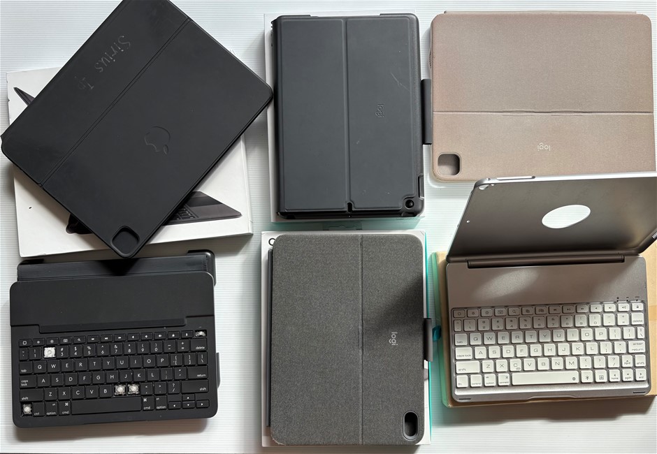 Apple Magic Keyboard 12.9, Logitech iPad Keyboards (Lot of 6) Auction ...