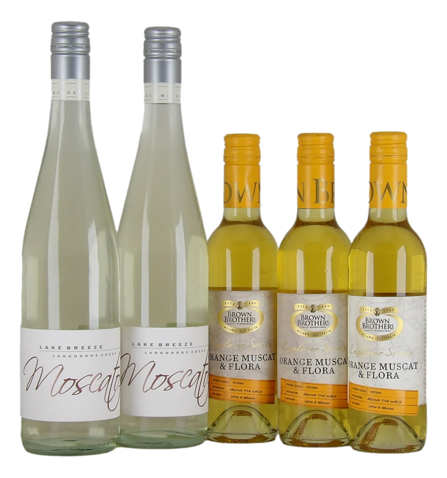 Mixed Moscato Pack (2x 750mL), (3x 375mL), Multi-Region. Auction (0031 ...