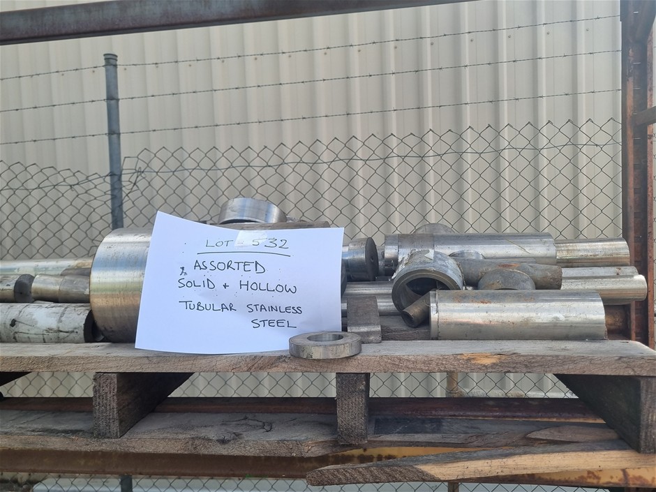 Various Solid And Hollow Stainless Steel Tubing, Pallet Of Auction ...