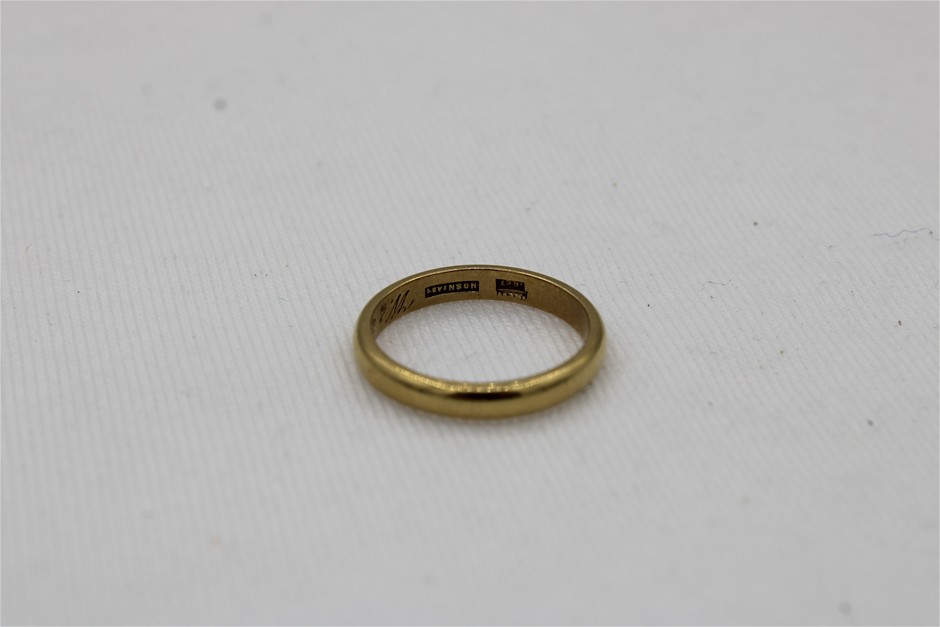 1 x Hallmarked 18ct Yellow Gold, Levinson, Band Ring Auction (0029 ...
