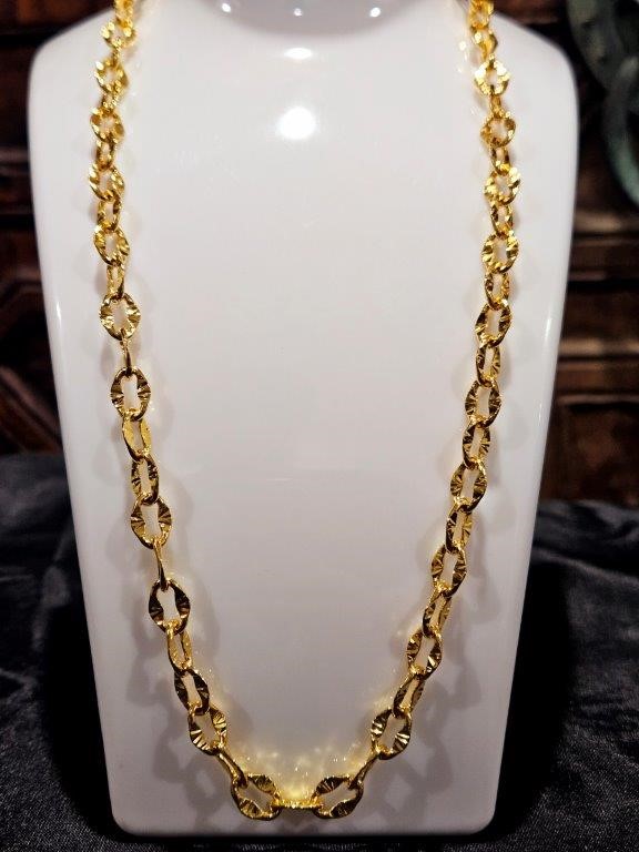 18k Italy Stamped Yellow Gold Filled Cuban Chain (18k/Italy)-50cm ...