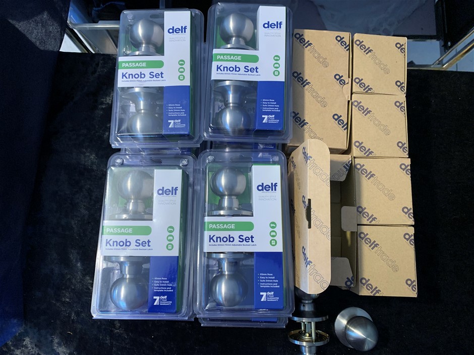 New in Boxes Delf Trade Door Knobs, Passage, Privacy & Dummy Auction ...
