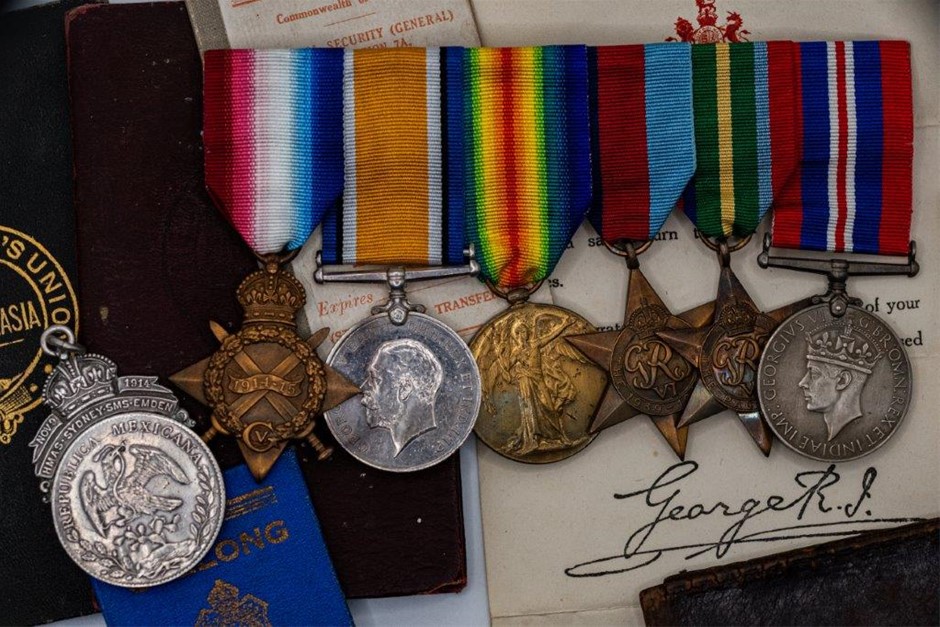 Group Of Seven Military medals awarded to Alfred C.Woods, Fine-very ...