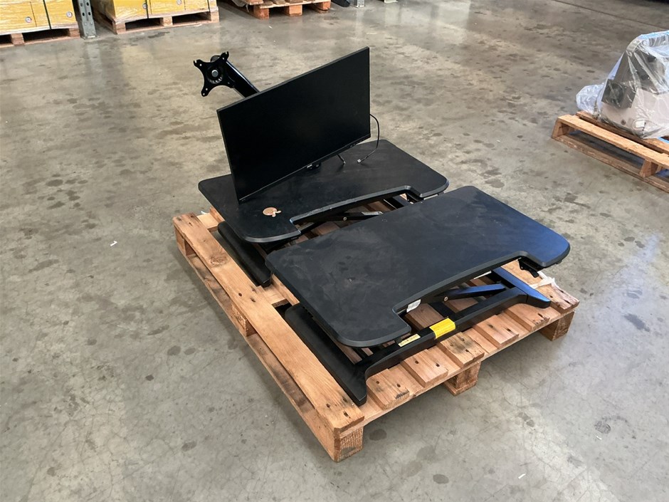 Pallet of Standing Desk Desktop Stands, PC Monitor On Dual Stand ...