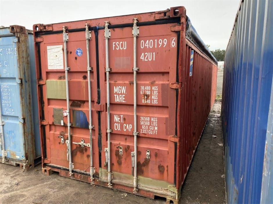 40' Open Top Steel Shipping Container Auction (0016-5060037) | Grays ...