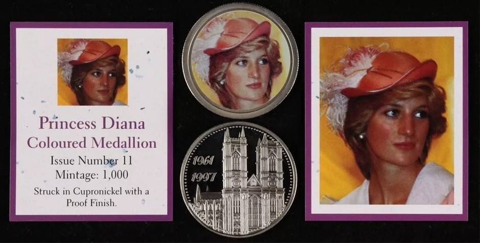 Great Britain: Princess Diana 1961 - 1997 Memorial Pictorial medal No ...