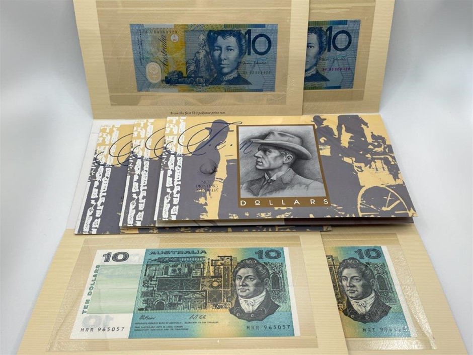 5 x Dual $10 Paper & Polymer Note Packs. Fraser & Cole, Fraser & Evans ...